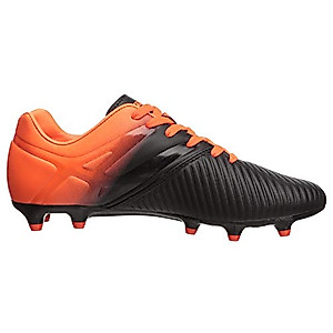 Vizari Liga FG Soccer Shoes for Kids, Firm Ground Outdoor Soccer Shoes for Kids (8, Black/Orange)