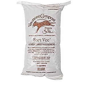 Vermont Compost Company Fort Vee - Organic Potting Soil Mix | High-Nutrient Compost-Based Potting Soil for Indoor & Outdoor Container Seed Starting, Plants & Vegetables Organic Gardening | 40 Quarts