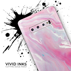 DesignSkinz Marbleized Pink Paradise V8 Protective Vinyl Decal Wrap Skin Cover Compatible with The Samsung Galaxy S20 (Screen Trim & Back Glass Skin)