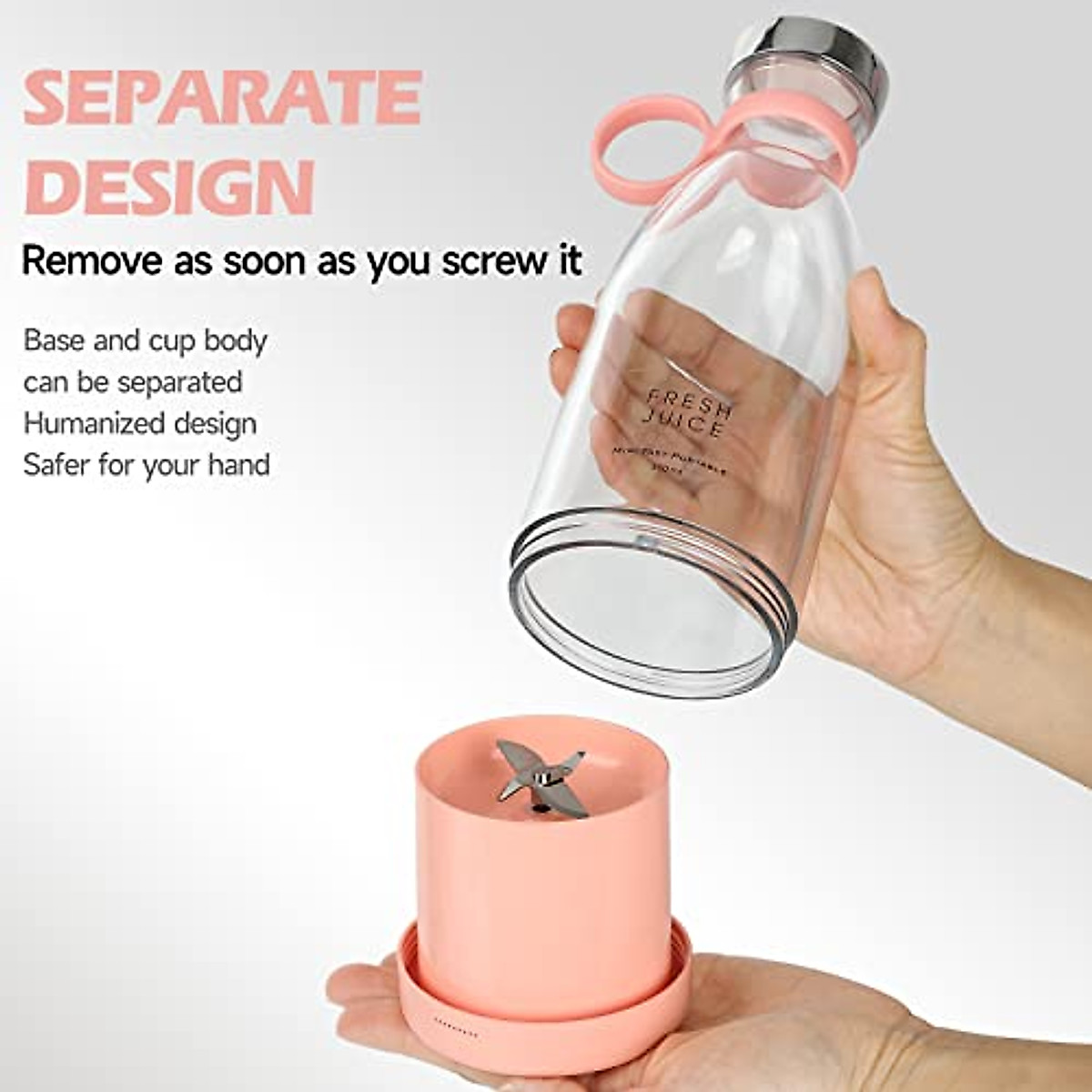 Personal Size Blender, Portable Blender, Battery Powered USB Blender Small Blender, Blender, Hand Blender, Cup Blender