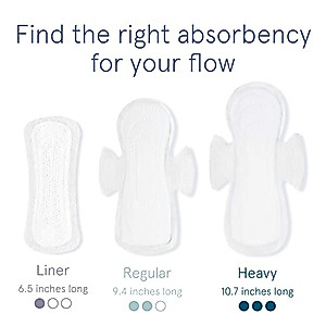 LOLA Organic Cotton Pads, 60 Count - Ultra Thin Pad with Wings, Cotton Organic Pads for Women, HSA FSA Approved Products Feminine Care, Heavy & Regular