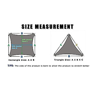 AXT SHADE Triangle Sun Shade Sail, 9'10'' x 9'10'' x 9'10'' Sand Sunshades Sails Patio Cover Canopy Shades for Outdoor Activity