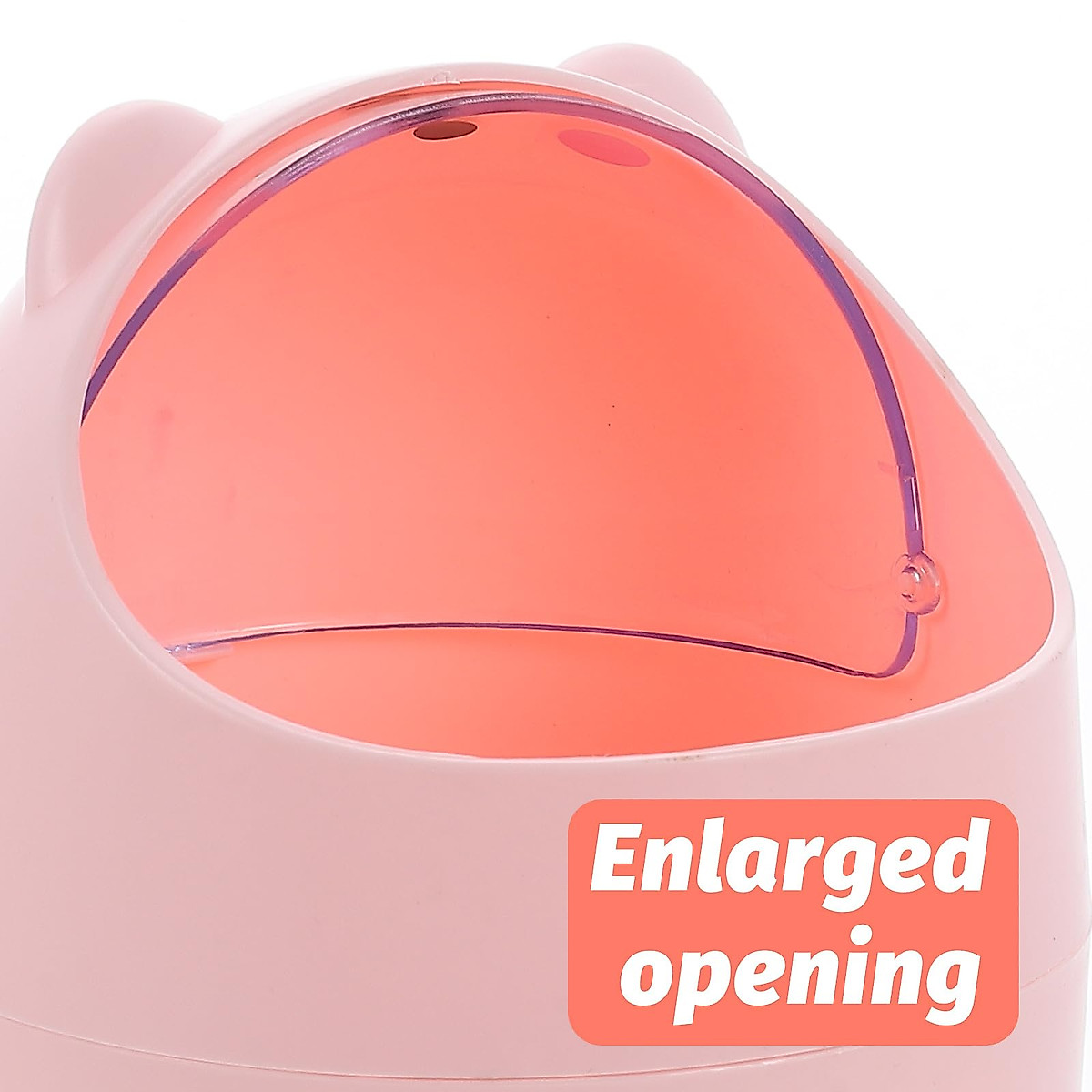 Garneck Desktop Trash Can Office Containers with Lids Computer Trash Can Desktop Garbage Can Slim Trash Can with Lid Wastebaskets Mini Trash Bin Plastic Trash Can for Table Swing Car