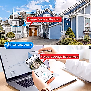 REIGY 3MP WiFi Security Camera System with Floodlight Without Hard Drive, 2K Outdoor Home Surveillance Set 8CH 5MP NVR + 4X 1296P IP Cam, 2-Way Audio Remote View Color Night Vision Motion Detection