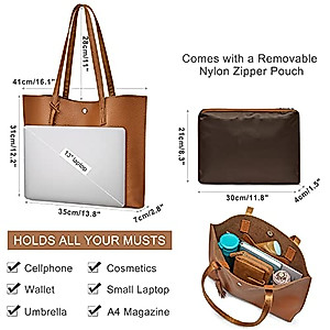 S-ZONE Women Genuine Leather Tote Bag Big Shoulder Purse Soft Handbag with Tassel