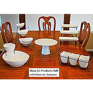 3 Tier Oval Chip and Dip Bowl Set Party Food Server Display Set Tiered Snack Server with Metal Rack