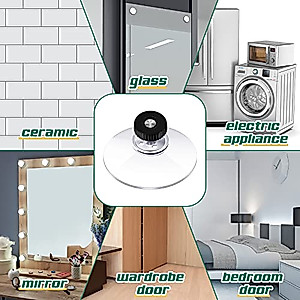 Perthlin 30 Pcs Suction Cup Plastic Suction Pads 50 mm/ 1.97 Inch Clear PVC Sucker Pads Strong Adhesive Suction Holder with Black Screw Nut for Car Shade Cloth Glass Bathroom Wall Door Glass Window