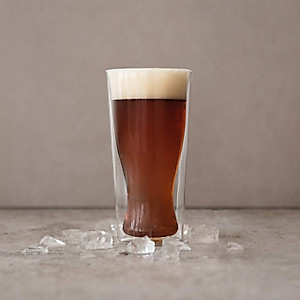 Bodum 2 Piece 12 oz SKAL Double Wall Glass, Clear