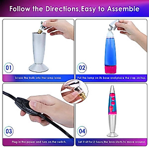 Lava Lamp Bulb Light Bulbs for Lava Lamps 4 Pcs R39 30 Watt E17 120V Replacement Bulbs Reflector Bulbs Incandescent Filament Lamp for Indoor, Outdoor, Bedroom, Office Decor Lighting