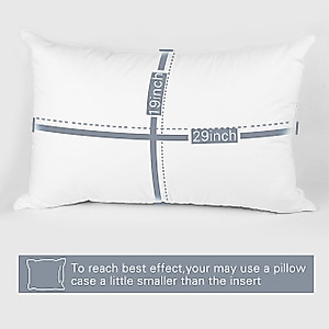 EDOW Luxury Soft Pillows for Sleeping, Fluffy Down Alternative Polyester Fiber Filled Pillow, Home&Hotel-Collection, Machine Washable