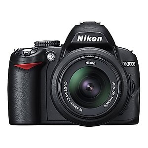 Nikon D3000 10.2MP Digital SLR Camera with 18-55mm f/3.5-5.6G AF-S DX VR Nikkor Zoom Lens
