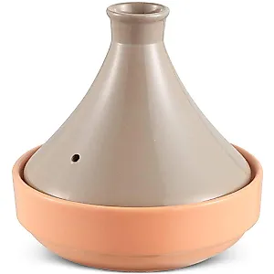 QIANMEI Ceramic Tagine Pot Tagine Pot for Induction hob|Exquisite Ceramic Enamel Lid Pot Slow Cooker|for Different Cooking Styles and Temperature Settings (Color : C)