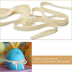 Coitak Cotton Twill Ribbon, 54.7 Yards Binding Ribbon Webbing Tape Trimming for Packing Garment Accessories Handmade DIY
