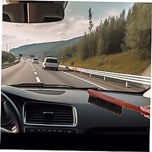 OKUMEYR Long Handle Bed Brush Car Cleaning Hand Brush Home Cleaning Brushes Cleaning Brush Whisk Broom Hand Broom Dust Remover Brush Dust Broom Small Broom Handheld Broom Wood Brown