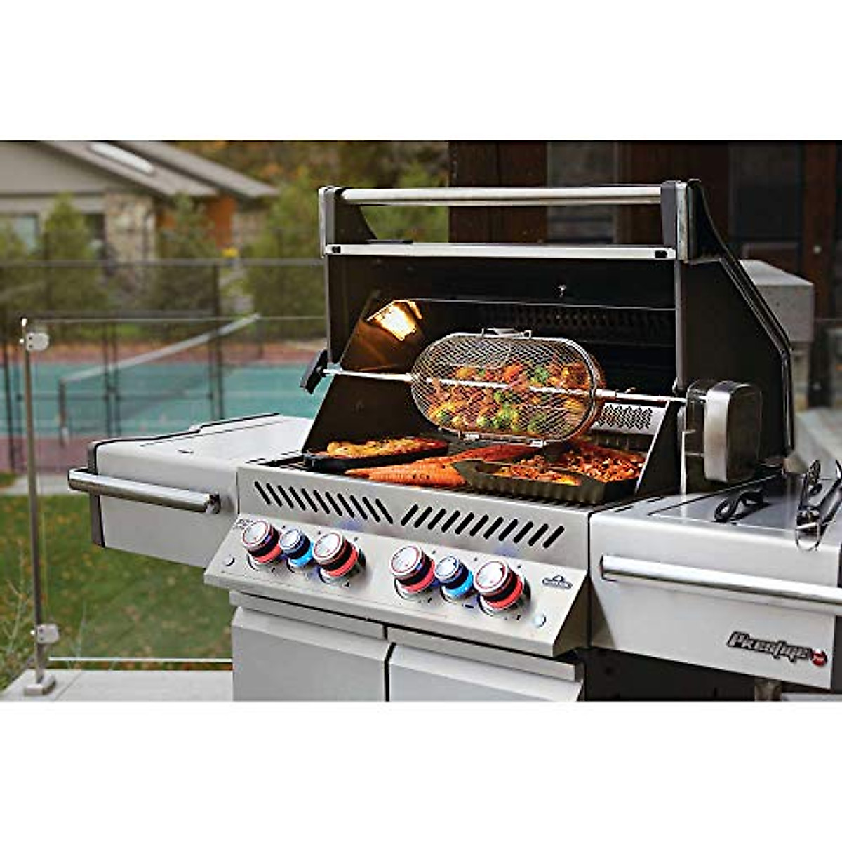 Napoleon PRO500RSIBPSS-3 Prestige PRO 500 BBQ Propane Gas Grill, sq.in. + Infrared Side and Rear Burners, Stainless Steel