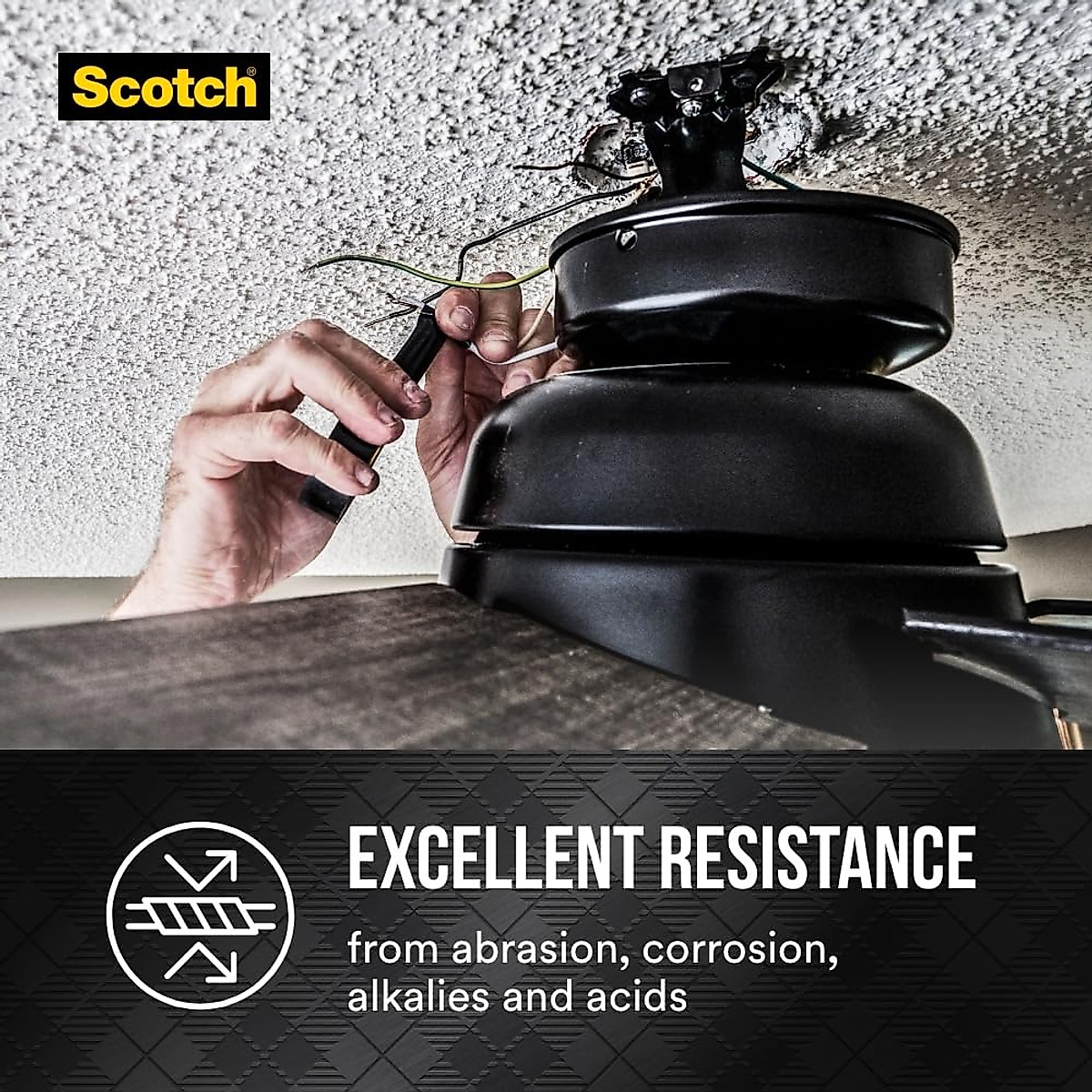 Scotch Vinyl Electrical Tape, Black, 3/4-in by 66-ft, 1-Roll