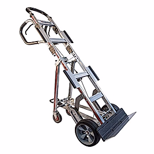 Magliner Appliance Hand Truck with 4th Wheel Attachment and 10" Microcellular Foam Wheels, 800 lb. Capacity