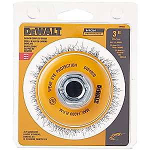 DEWALT Wire Cup Brush, Crimped, 3-Inch (DW4920)