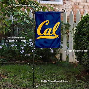 College Flags & Banners Co. Cal Berkeley Golden Bears Garden Flag with Stand Holder
