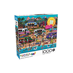 Buffalo Games - Pun Fuzzles - Hawaiian Food Truck Festival - 1000 Piece Jigsaw Puzzle
