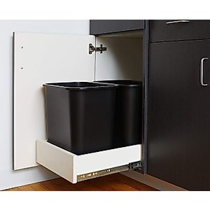 Generic Space Saving Trash Wastebasket, Rectangular Wastebasket，Fits Under Desk and Small, Narrow Spaces in Commercial, Kitchen, Home Office, and Dorm, Easy to Clean (6L)