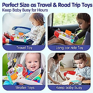 Busy Board for 1 Year Old, 9 in 1 Montessori Toys for 1 Year Old Boy Gifts with Light & Music, Baby Toys 12-18 Months Sensory Toys for Toddlers 1-3 Baby Toys for 1 Year Old Girl Birthday Gift