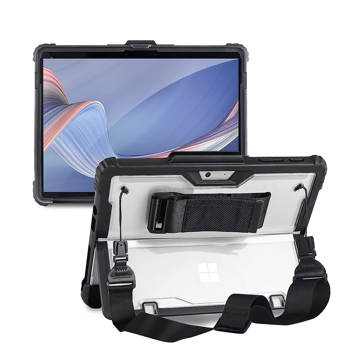 AOAO for Microsoft Surface Go 4/ Surface Go 3/ Surface Go 2/ Surface Go Case with Shoulder Strap, Hand Strap, Stylus Pen Holder, Rugged, Shock-Absorbing and Drop-Resistant(10.5 inch)