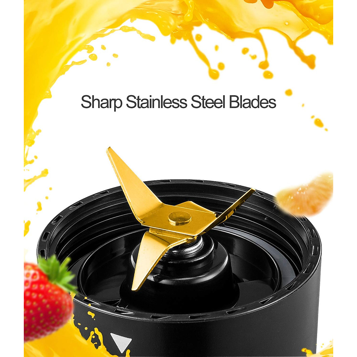 ICOOKPOT Smoothies Blender Electric Personal Size Blender for Shakes and Smoothies Frozen Fruit Vegetable Juice Blender Baby Food Maker With 2 BPA-Free Portable Sport Bottles 300W, Red