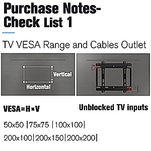 Mounting Dream Ultra Slim TV Wall Mount TV Bracket for Most 17-42 Inch Flat Screen LED, LCD TV, Fixed TV Mount for VESA 50X50 to 200x200mm, 66 lbs, 8”/Single Stud, Flush Low Profile Wall Mount MD2351