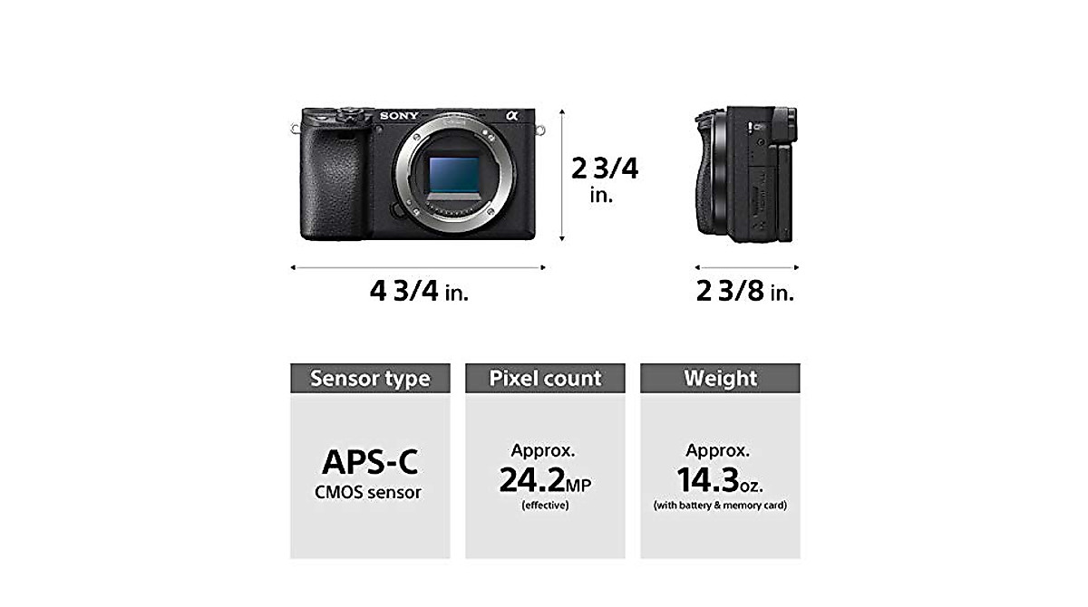 Sony Alpha a6400 Mirrorless Camera - 4K Video & Fast Autofocus