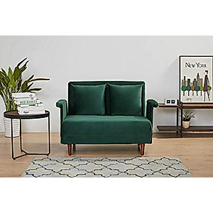 GIA Furniture Home Series Convertible Loveseat, Green