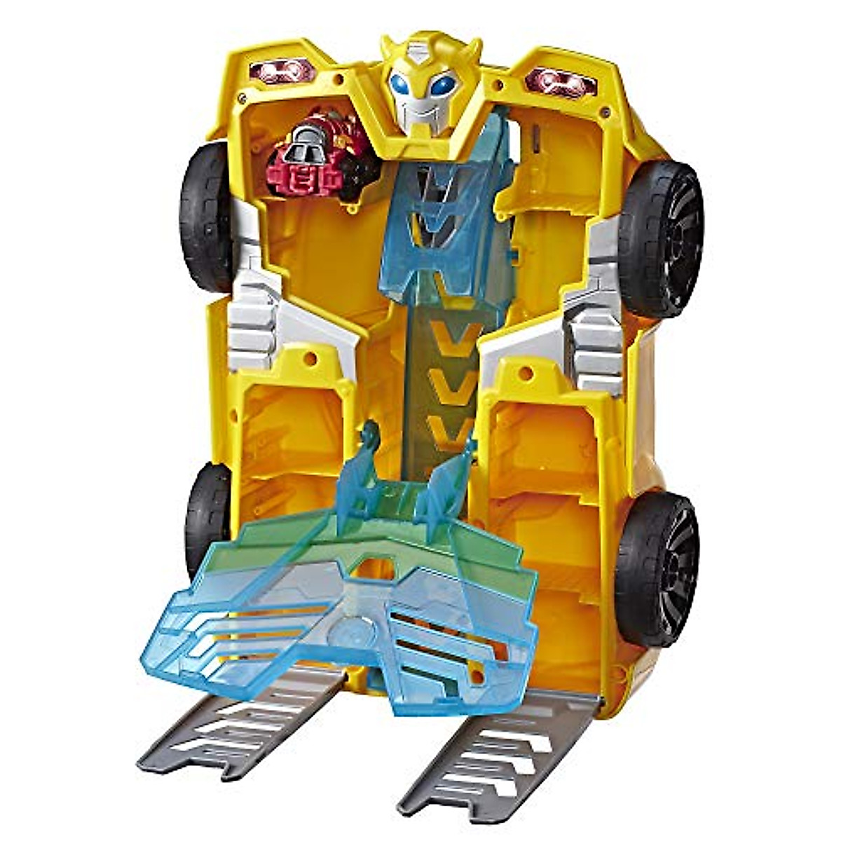 Playskool Heroes Transformers Rescue Bots Academy Bumblebee Track Tower 14" Playset, 2-in-1 Converting Robot, Collectible Toys for Kids Ages 3 & Up