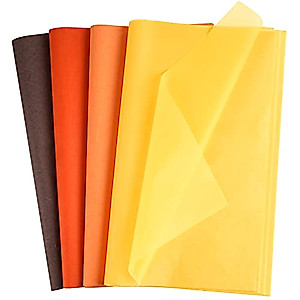 CHRORINE 60 Sheets Tissue Paper Autumn Wrapping Pape Bulk Assorted Color Art Paper Crafts for Thanksgiving Harvest Birthday Party DIY and Craft Decor
