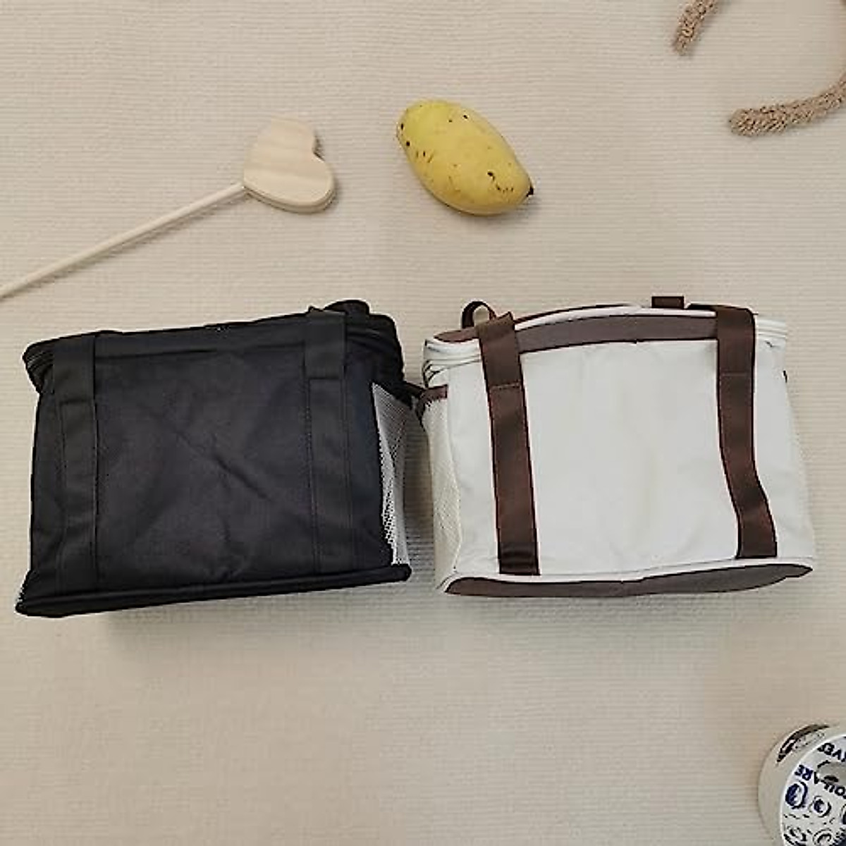 Josfey Kawaii Lunch Bag Cute Lunch Box Aesthetic Lunch Bag Insulated Lunch Bag Women Lunch Box Lunch Bag for Women (Brown)