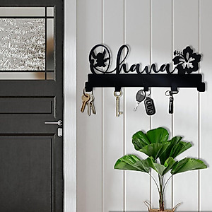 Pentacle Toys Ohana Family Key Hangers - Disney World Key Hook Rack - Disney Stitch Key Holders - Disney Home Décor - Disney Castle Key Holder - Disney Housewarming Gifts - Room Entrance Décor