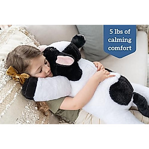 CalmQuest 28in 5lb Weighted Stuffed Animal Cow - Large Weighted Stuffed Animals for Adults, Teens, and Kids