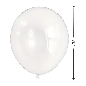 Jumbo Clear Latex Balloons (36") - 2 Pcs. - Gorgeous Decor, Perfect for Weddings, Birthdays, Baby Showers, & More