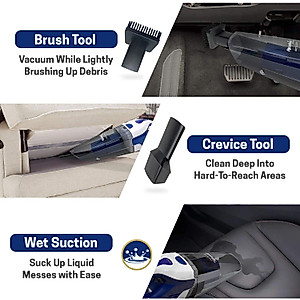 ReadiVac Kirby Storm Handheld, Wet & Dry Vacuum Cleaner, Powerful Cordless Hand Vac for Home & Car, Small Lightweight Handvac, 22.2volt Lithium-ion Rechargeable Battery, Medium, Blue