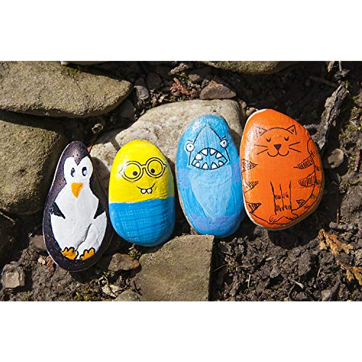 Creativity for Kids Hide & Seek Rock Painting Kit - Arts & Crafts For Kids - Includes Rocks & Waterproof Paint
