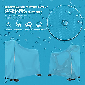 Exercise Bike Cover, Upright Indoor Cycling Protective Cover, Oxford Cloth Dustproof/Waterproof/Sun-Proof, Suitable for Indoor/Outdoor Protection (23" W x 51" L x 57" H), Blue