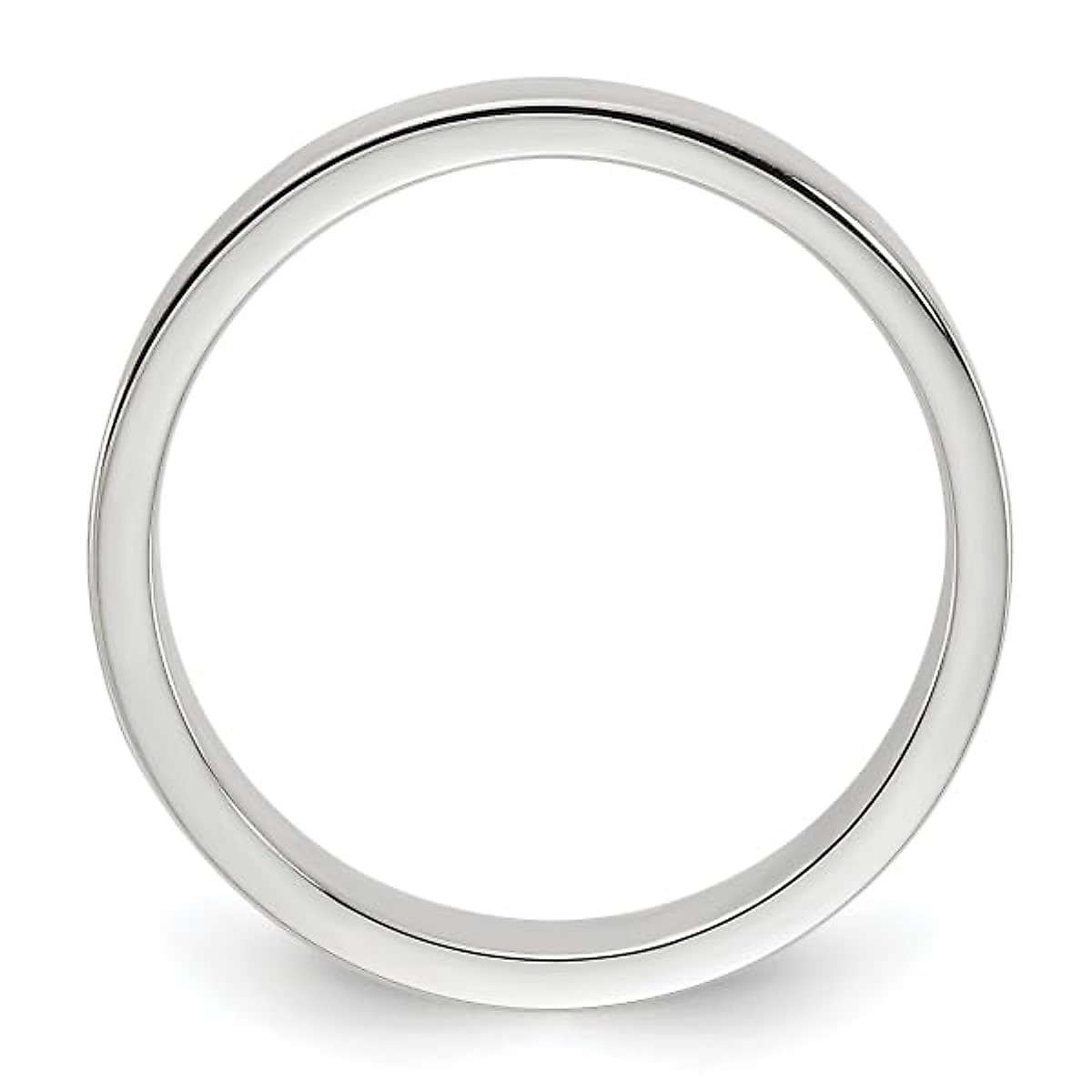 IceCarats 925 Sterling Silver 4mm Plain Classic Wedding Band Ring Size 9.00