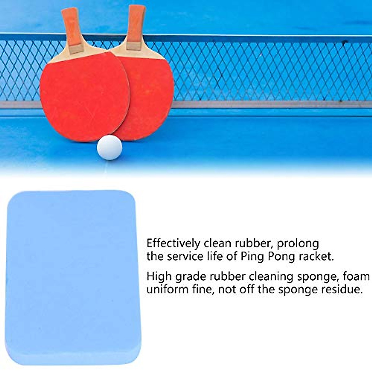 Dilwe Paddle Cleaner, Rubber Table Tennis Sponge Cleaner Table Tennis Racket Care Accessory for Table Tennis Racket Cleaning