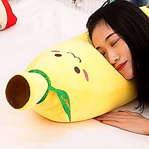 JZENZERO Banana Stuffed Animal, Plush Toys Banana Pillow Long Pillow Sleeping Doll Plush Cute Doll Boy Girl Birthday Present 35/50/70/80/110cm