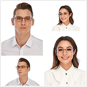 DOOViC Computer Reading Glasses 4 Pack Blue Light Blocking Glasses Anti Eyestrain Flexible Lightweight Readers for Women Men 2.25 Strength