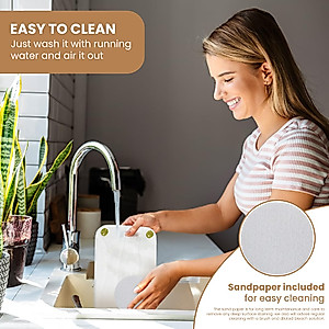 Urbeyn Instant Dry Sink Organizer Eco-Friendly Non-Slip Stainless Steel Gold Tone Riser Anti-Rust Feet - Diatomite Stone Tray with Long-Term Maintenance Care Pad Included (White)