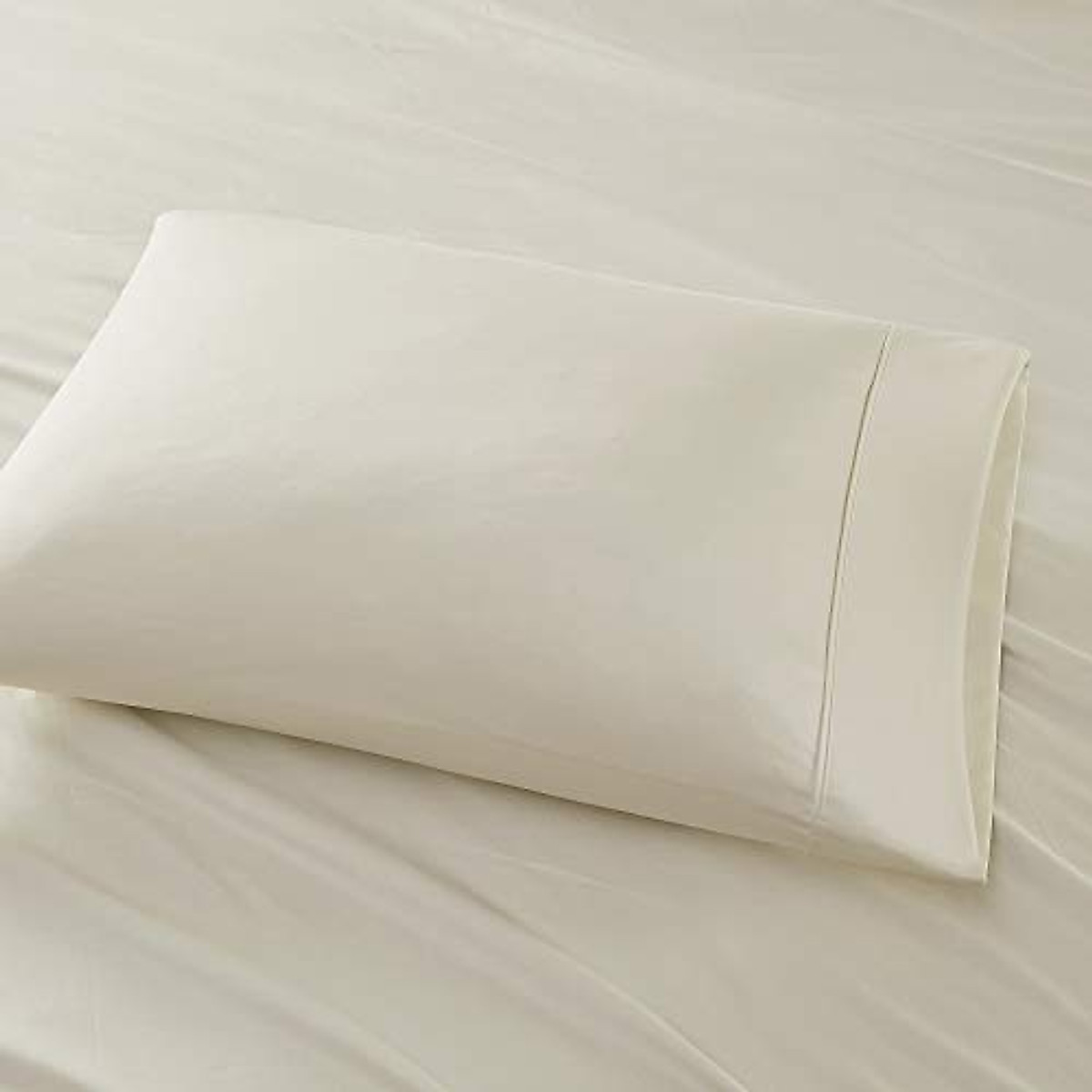 Madison Park 800 Thread Count Luxurious Wrinkle Free Breathable Cotton Rich Sateen 6 Piece Sheet Set, Queen Size, Ivory