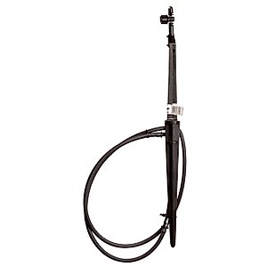 Rain Bird MSSTKTH1S Drip Irrigation Micro-Spray on Adjustable Height Staked Riser with 1/4" Tubing and Barbed Coupler, 180° Half Circle Pattern, 0 - 10.5’ Spray Distance,Black