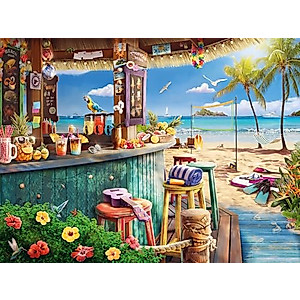 Ravensburger Beach Bar Breezes 1500 Piece Jigsaw Puzzle for Adults | Unique and Relaxing Activity | Premium Quality | Sustainable Materials | Ideal for Family Fun Time