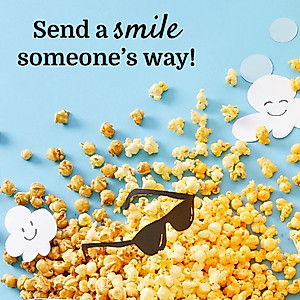 The Popcorn Factory Popcorn Gift Tin, Simply Red, 3.5 Gallons (Robust Cheddar, Butter, Caramel)