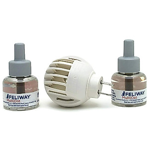 Feliway MultiCat Pheremone Diffuser & 2 Refills Cat Calming Product 60 Day Supply Bundle
